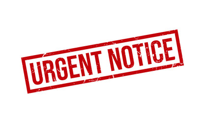 Urgent notice rubber stamp notice grunge Vector Image
