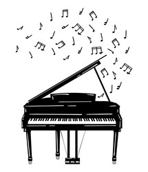 Piano and music notes Royalty Free Vector Image
