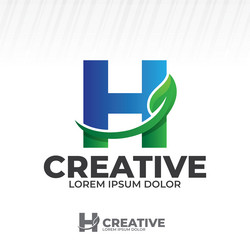 Letter h farm logo badges vintage style Royalty Free Vector