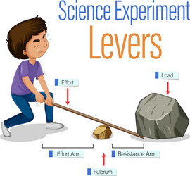 Levers simple machine science experiment Vector Image