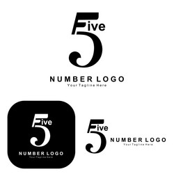 Number 5 five logo design premium simple icon Vector Image