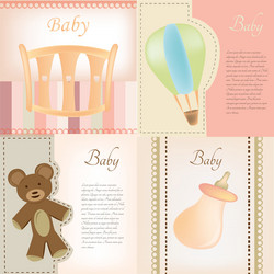 Baby document design Royalty Free Vector Image