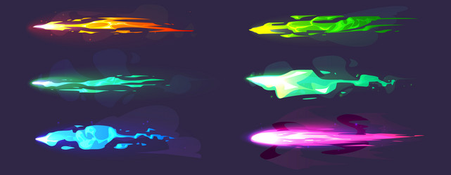 Game handgun or blaster shoot light effect Vector Image