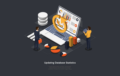 On dark background data analytics Royalty Free Vector Image