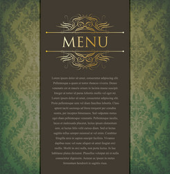 Vintage restaurant menu Royalty Free Vector Image