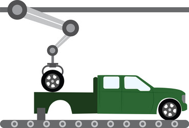 Abstract production line Royalty Free Vector Image