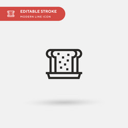 Brioche simple icon symbol Royalty Free Vector Image