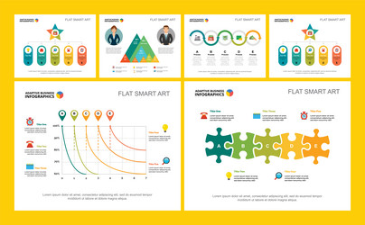 Colorful infograph charts set Royalty Free Vector Image