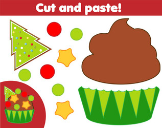 Creative children educational game paper cut Vector Image