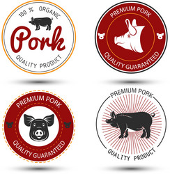Pig head label Royalty Free Vector Image - VectorStock