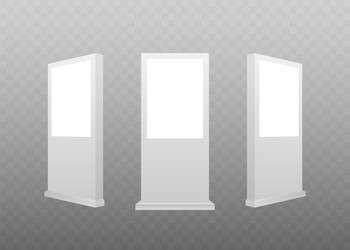 Realistic light box template on white background Vector Image