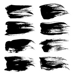 Thick long ink smears textured isolated Royalty Free Vector