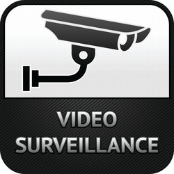 Video surveillance sign Royalty Free Vector Image