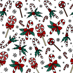 Candy cane coloring page christmas sweet Vector Image