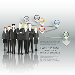 Group of a professional business team standing Vector Image