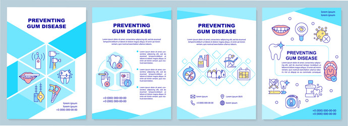 Oral hygiene brochure template layout Royalty Free Vector