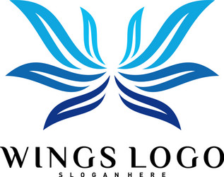 Wing logo color design concept template Royalty Free Vector