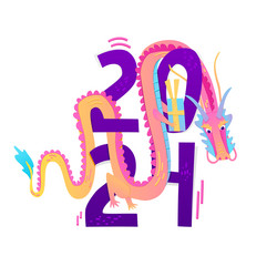 Banner design template for 2024 year Royalty Free Vector