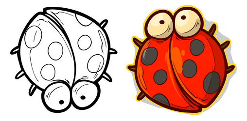 Ladybug cartoon Royalty Free Vector Image - VectorStock