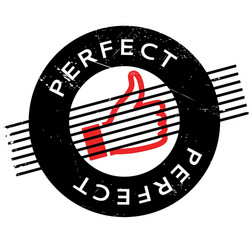 Perfect stamp on white Royalty Free Vector Image