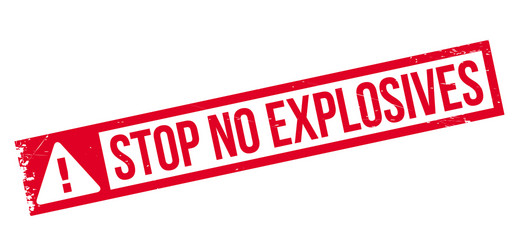 Stop no explosives rubber stamp Royalty Free Vector Image