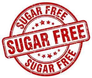 No sugar added red grunge stamp Royalty Free Vector Image