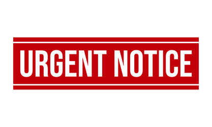 Urgent notice rubber stamp notice grunge Vector Image