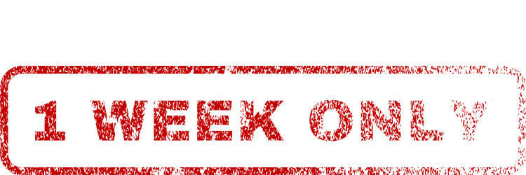 1 week only text rubber stamp Royalty Free Vector Image