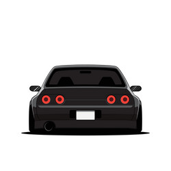 Sport japan car back view Royalty Free Vector Image