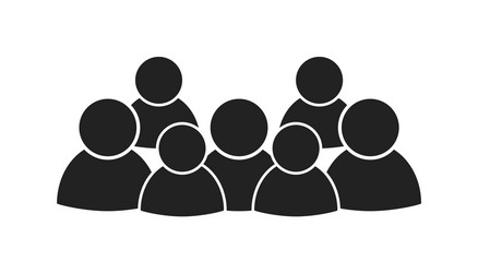 Office group icon simple human work Royalty Free Vector