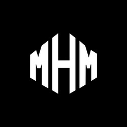 Mhm letter logo design with polygon shape Vector Image