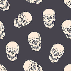 Seamless pattern with skull and candle Royalty Free Vector