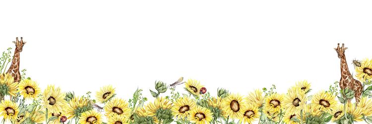 Watercolor horizontal seamless background Vector Image