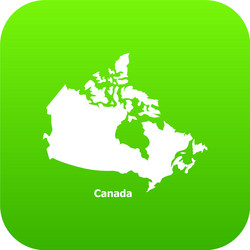 Canada map icon simple style Royalty Free Vector Image