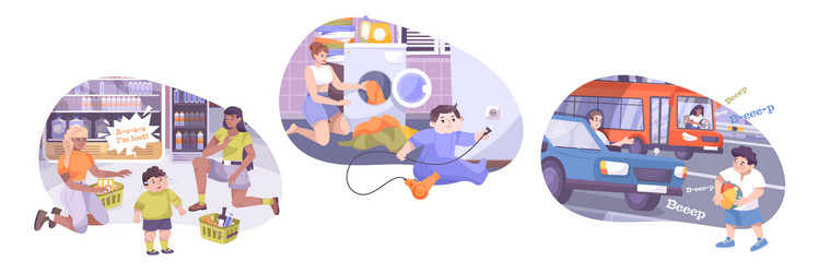 Child safety infographic set Royalty Free Vector Image