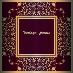 Frame with lace square ornament Royalty Free Vector Image