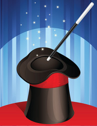 Magic cylinder hat Royalty Free Vector Image - VectorStock