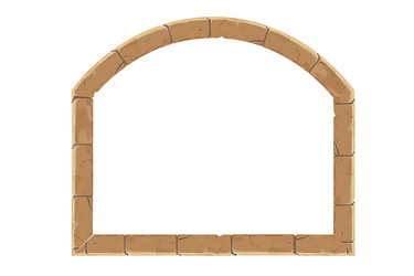 Stone brick frame border ancient medieval Vector Image