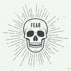 Vintage skull label emblem and logo Royalty Free Vector