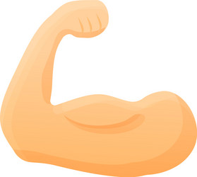 Strong man icon cartoon muscle arm Royalty Free Vector Image