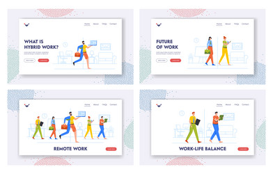 Isometric hybrid workplace infographics Royalty Free Vector