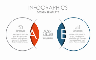 Infographic template with 2 elements Royalty Free Vector