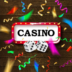 3d realistic yellow game dice with white Vector Image