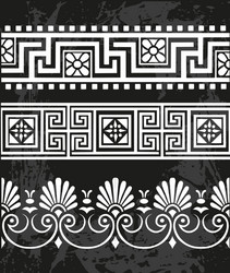Set of seamless gothic floral ornaments Royalty Free Vector