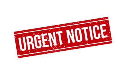Urgent notice rubber stamp notice grunge Vector Image