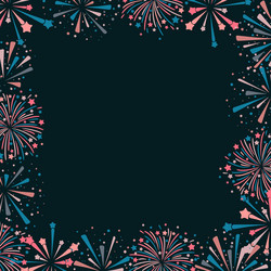 Dark blue background with fireworks Royalty Free Vector