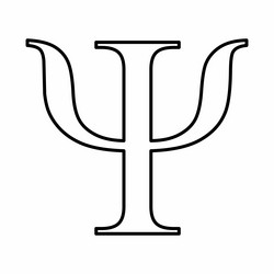 Psi greek letter Royalty Free Vector Image - VectorStock