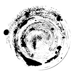 Round grunge shape texture rough circle stamp Vector Image