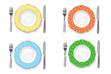 Light blue color plate with figured edges Vector Image