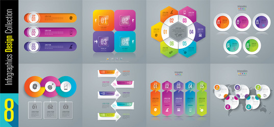 Infographics design with 5 options Royalty Free Vector Image